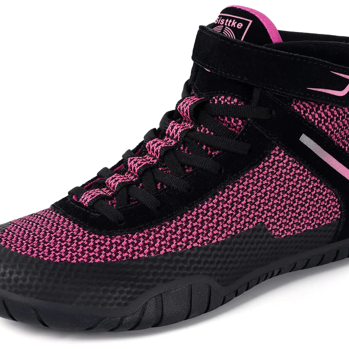 Women Wrestling Shoes Boxing Shoes Zero Drop Sole Black Rose ...