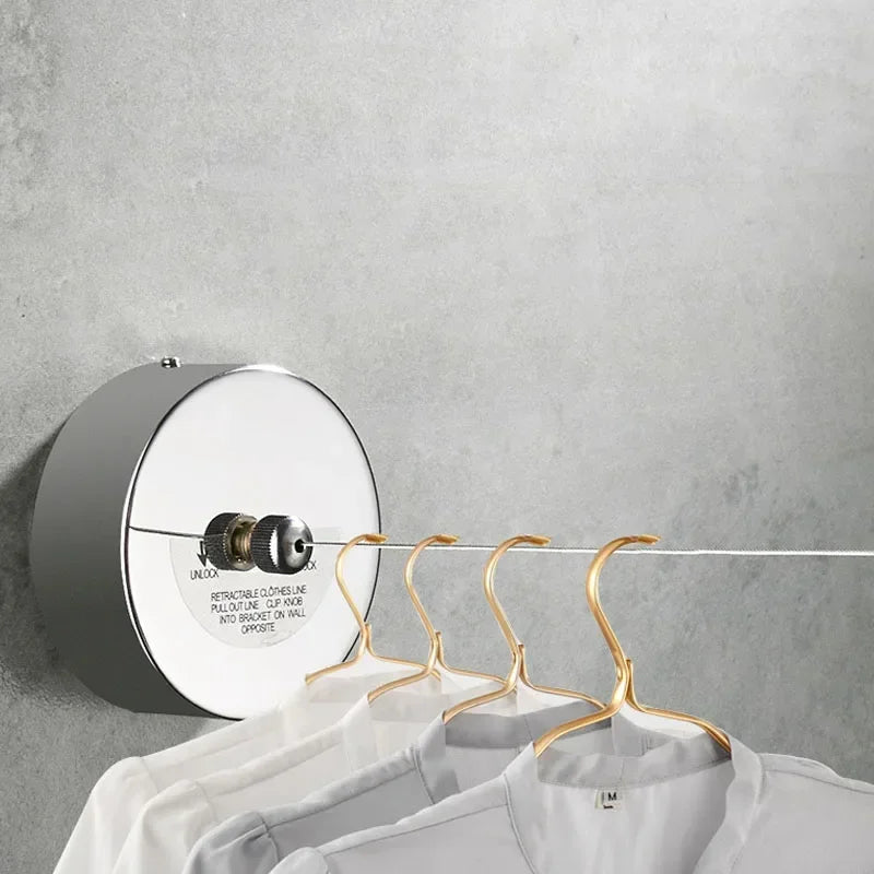 Retractable Clotheslines Laundry Hanger Clothes Dryer Organizer Stainl ...