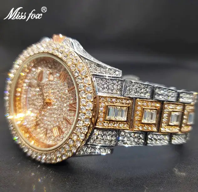 Masculino Diamond Quartz Watches – Lootquake LLC